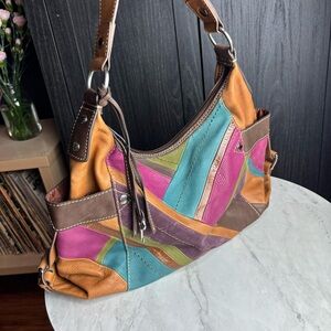 Fossil | Bags | Fossil Patchwork Leather Retro Shoulder Bag | Poshmark